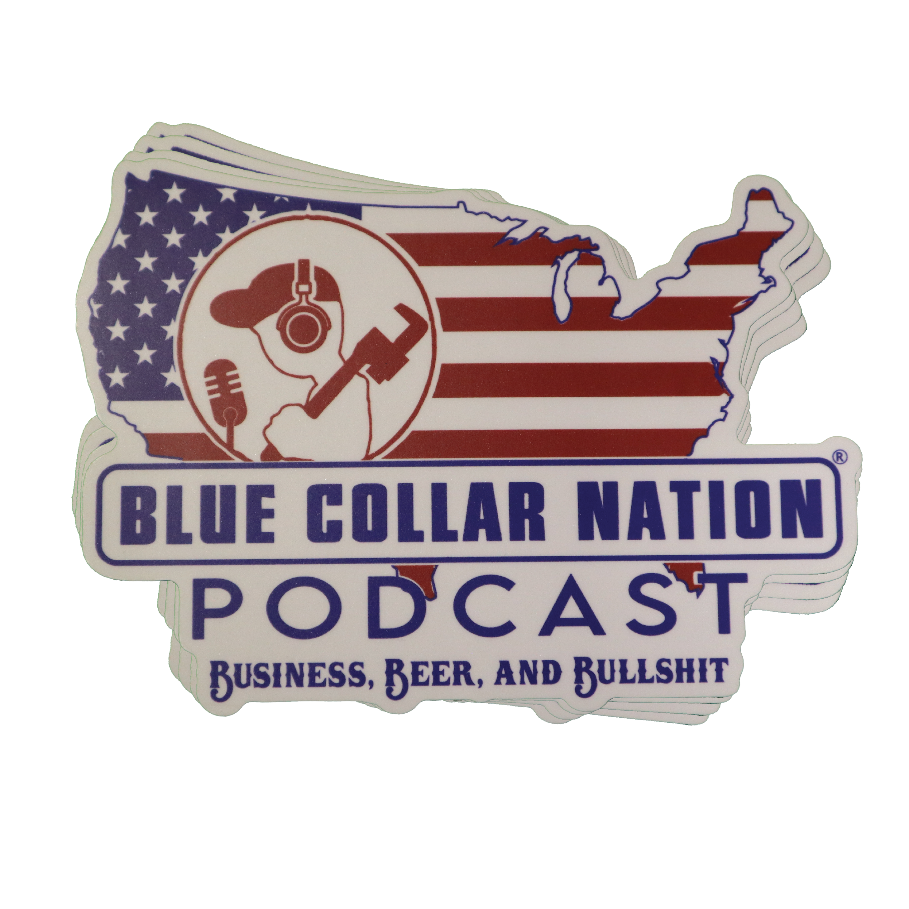 Blue Collar Nation Podcast Decal – Blue Collar Clothing Company